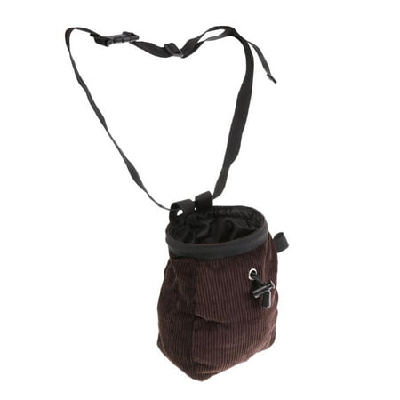 Coffee Color Rock Climbing Chalk Bag + Waist Belt & Drawstring Closure ...