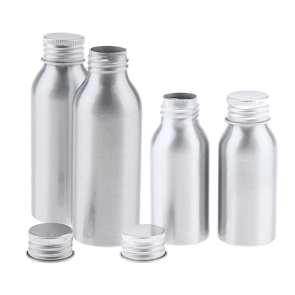 4pcs 50ml + 100ml Botella de agua Botellas de aluminio a prueba de ...