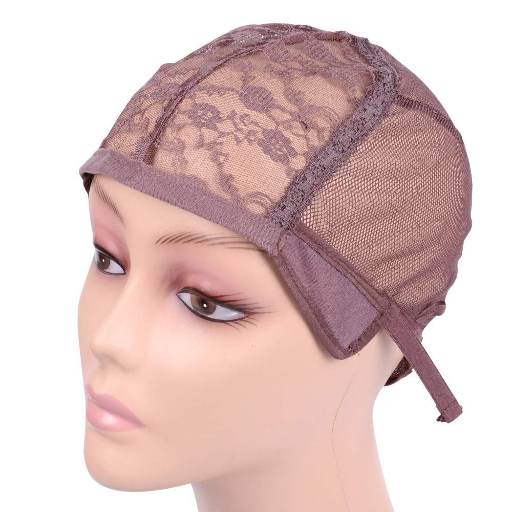Brown Adjustable Weaving Cap For Making Wigs and Stretchable Spandex ...