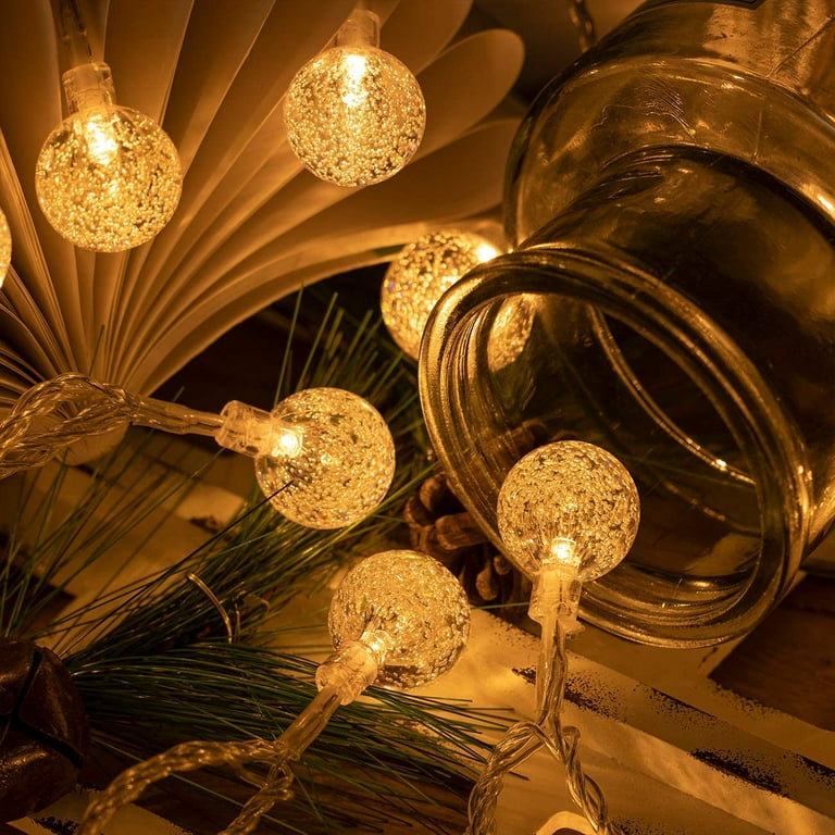 Ball String Lights Hung In A Room