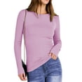 Fantaslook Fitted Long Sleeve Shirts for Women Stretch Casual Basic ...