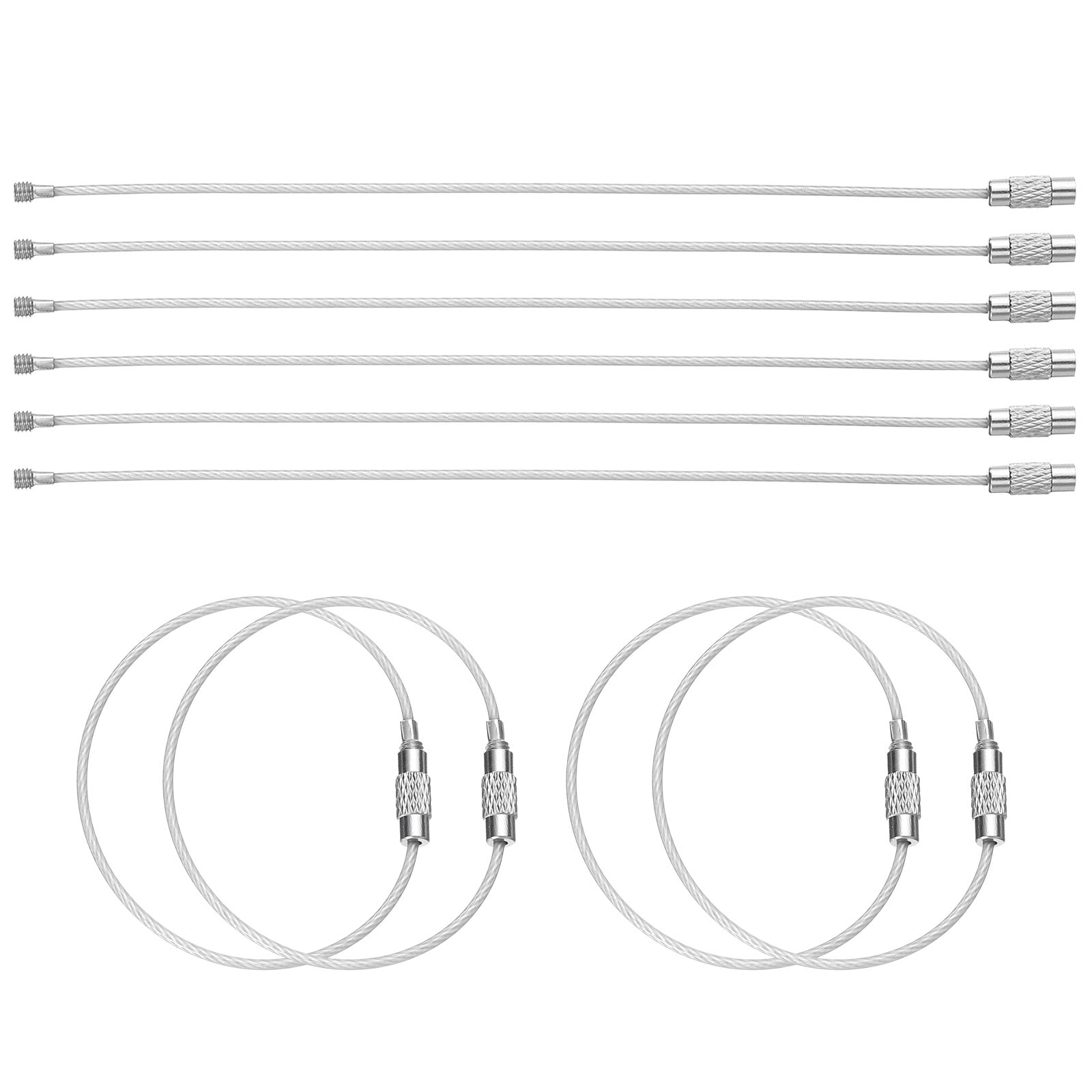 Click here for Uxcell 10pcs Wire Keychain Cable 6 Plastic Coated... prices