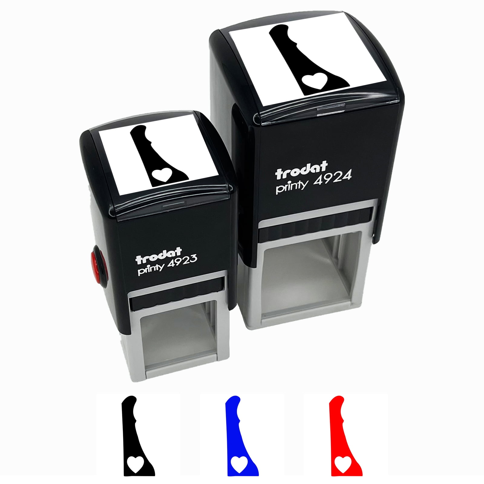 Delaware State with Heart Self-Inking Rubber Stamp Ink Stamper - Black ...