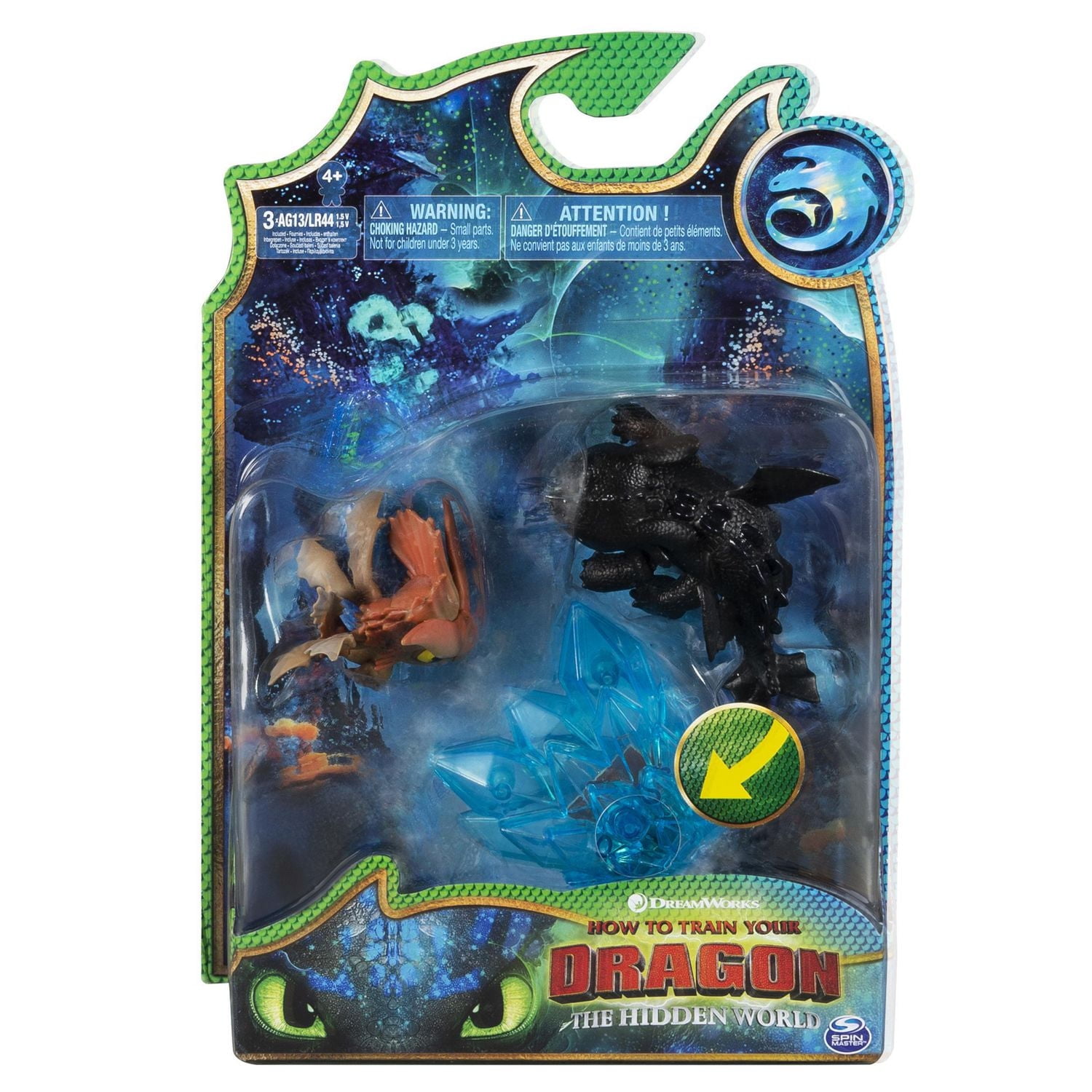 DreamWorks Dragons, Bioluminescent Toothless and Hookfang Mini Dragons ...