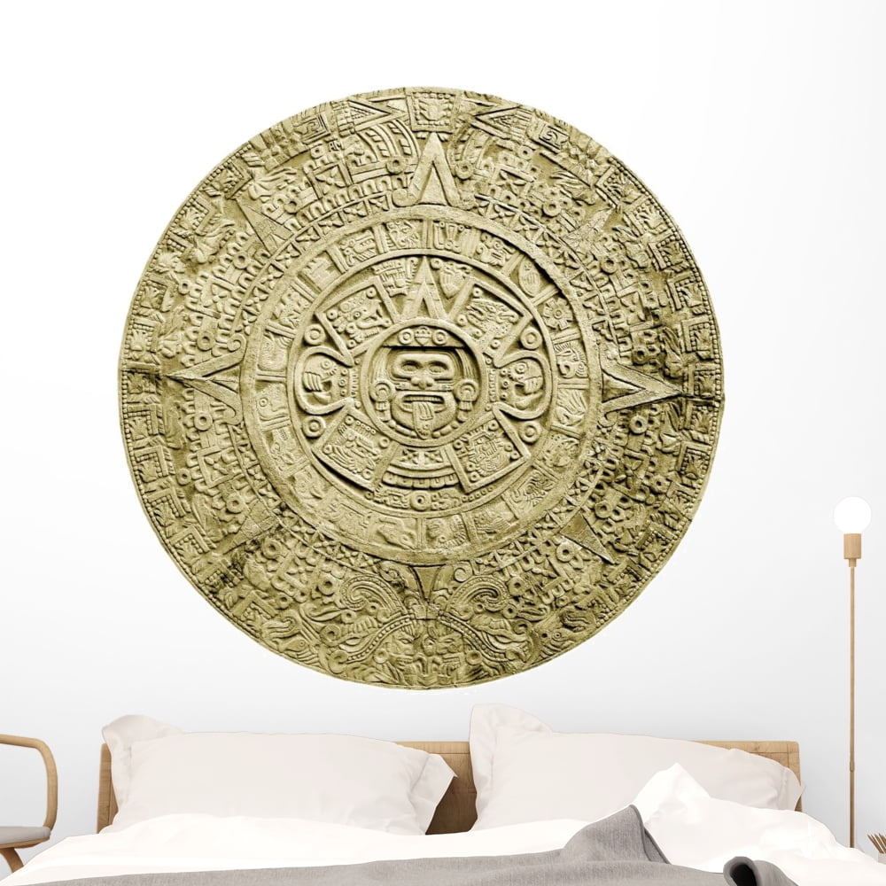 Aztec Calendar Wall Mural Decal by Wallmonkeys Vinyl Peel and Stick ...