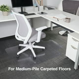 Staples Large 36" x 48" Plastic Office Chair Mat for Medium Pile Carpet ...