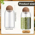 6 Pieces 750 ml/ 25 oz Glass Storage Container with Wood Ball Cork ...