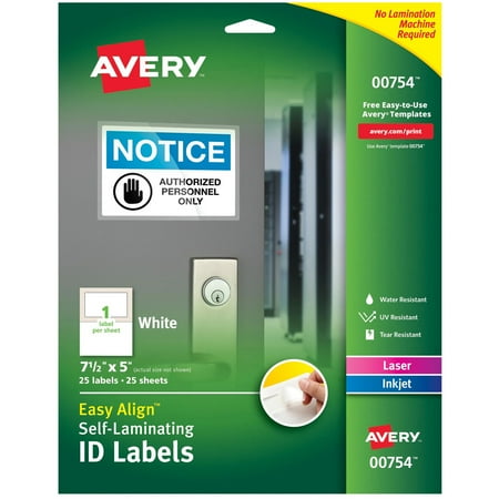 Easy Align Self-Laminating ID Labels-5"X7.5" 25/Pkg | Walmart Canada