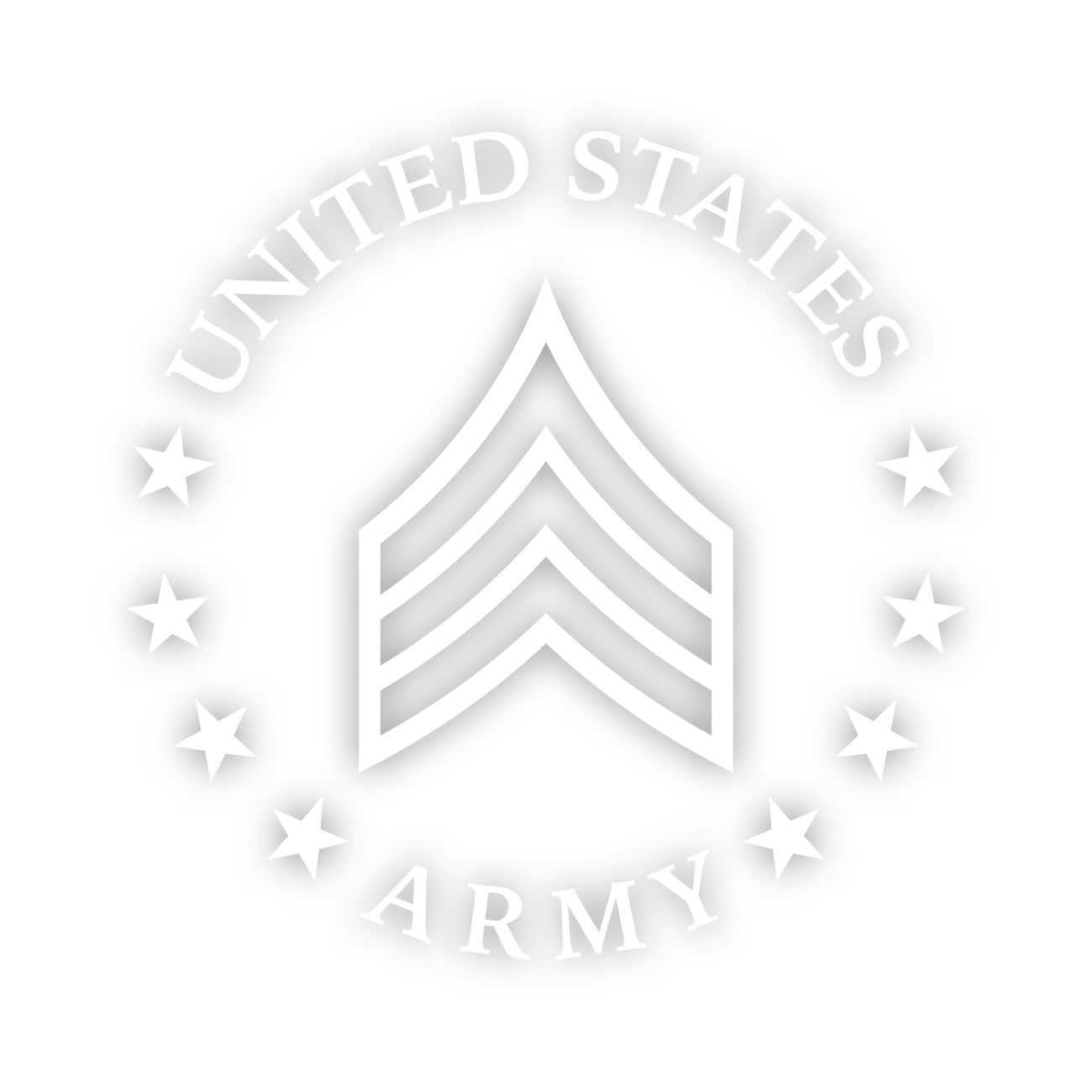 E-5 Sergeant US Army Rank Sticker Decal Die Cut - Self Adhesive Vinyl ...