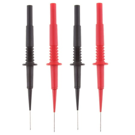 4 Pack Stainless Steel Needle Tipped Tip Multimeter Probes Test Leads ...