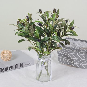 2 Pack Artificial Olive Plants, 5ft Fake Plastic Olive Tree, Pre Potted ...