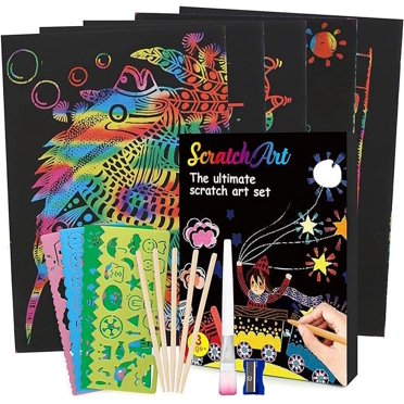 Scratch Art Paper - Gold/Silver Foil - 8.5 x 11 inches - 10 sheets ...