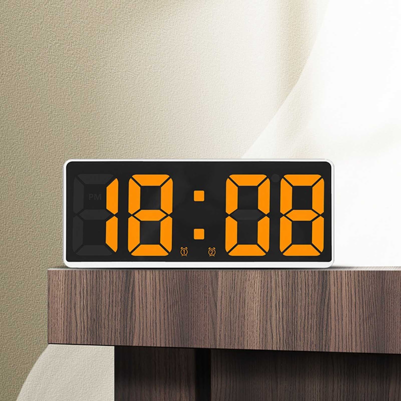 Washranp 1Set Electronic Digital Alarm Clock,5 Levels Brightness 12/24 ...