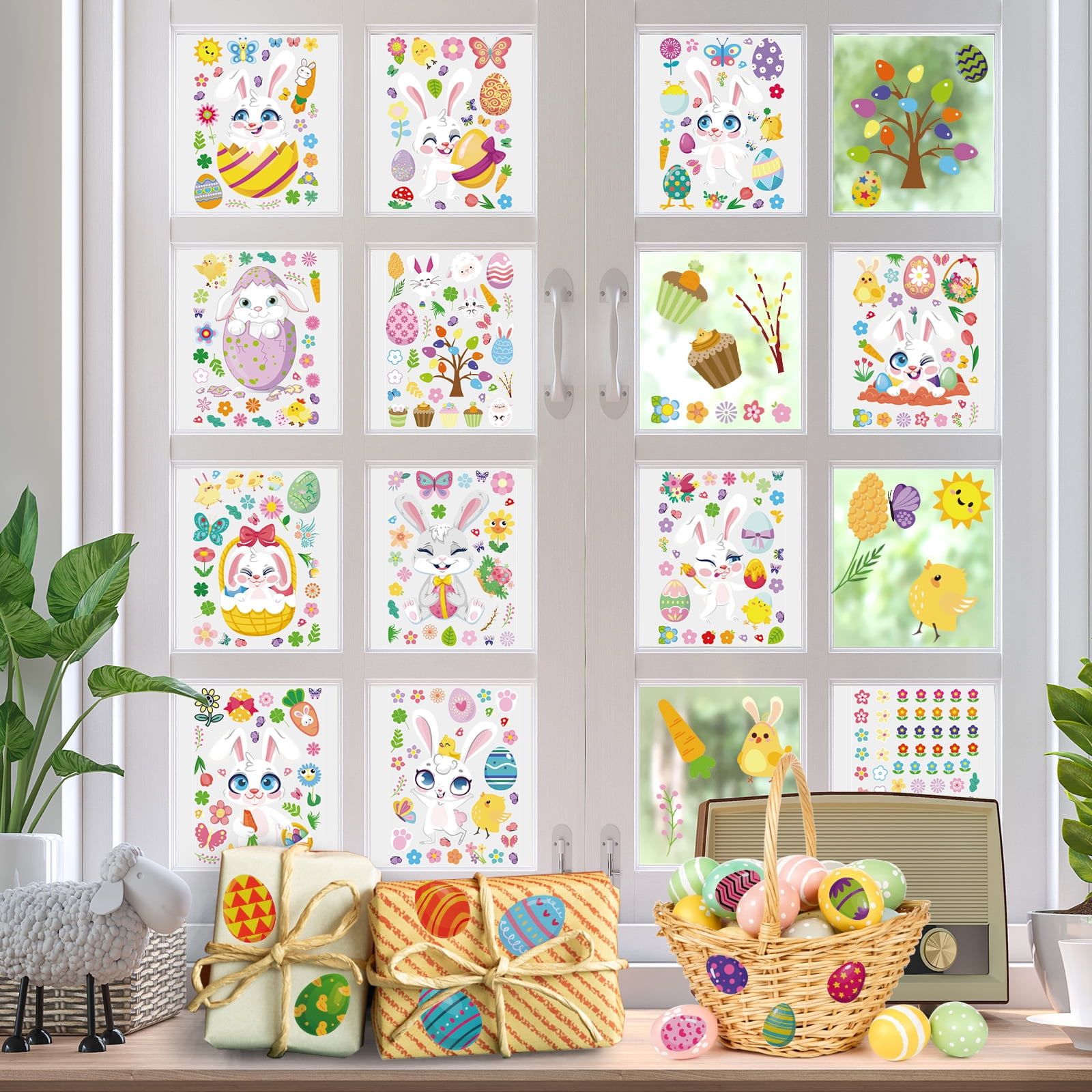 Easter Window Cling Decoration set ,Waterproof Easter Window Stickers ...