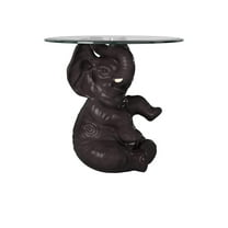 Linon Home Decor Linon Black Resin and Glass Ernie Elephant Accent ...