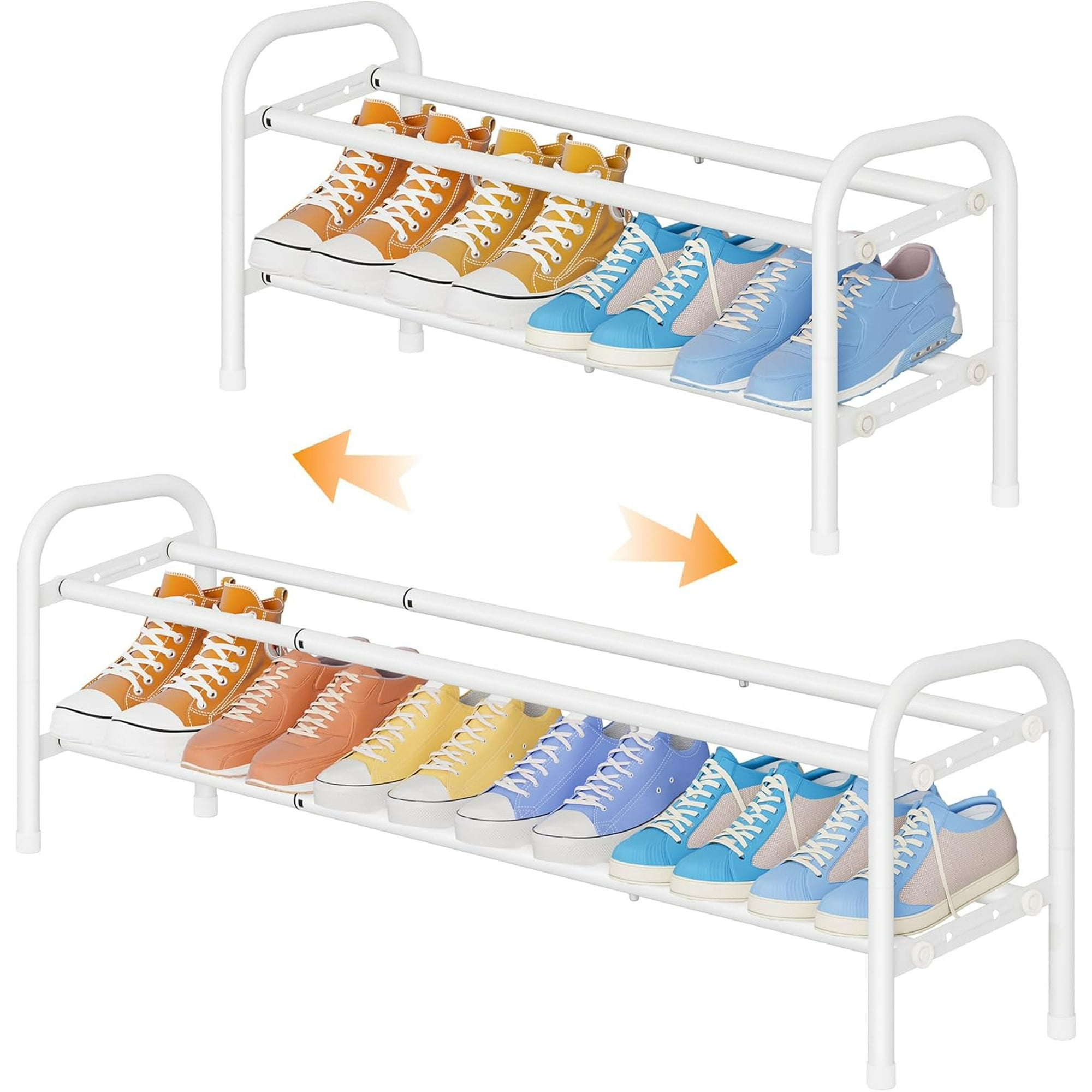 Click here for Siabc-Shoe Rack 2 Tier 41.53 Adjustable Metal Shoe... prices