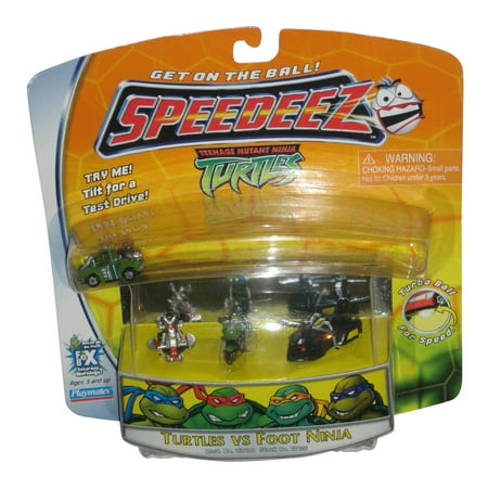 TMNT Speedeez Five Pack Vehicle Turtles Vs Foot Ninja Playmates Toy Set ...
