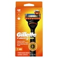 Gillette Fusion5 Power Men's Razor Handle, Orange, 1 Blade Refill ...