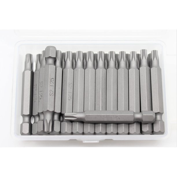 TEMO 25 pc T25 Torx 6 Point Impact Ready 2 Inch (50 mm) Length ...