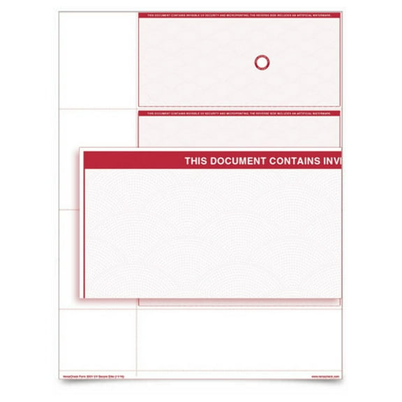 VersaCheck - Form 1000 - Prestige - Burgundy - 250 Sheets - Walmart.com