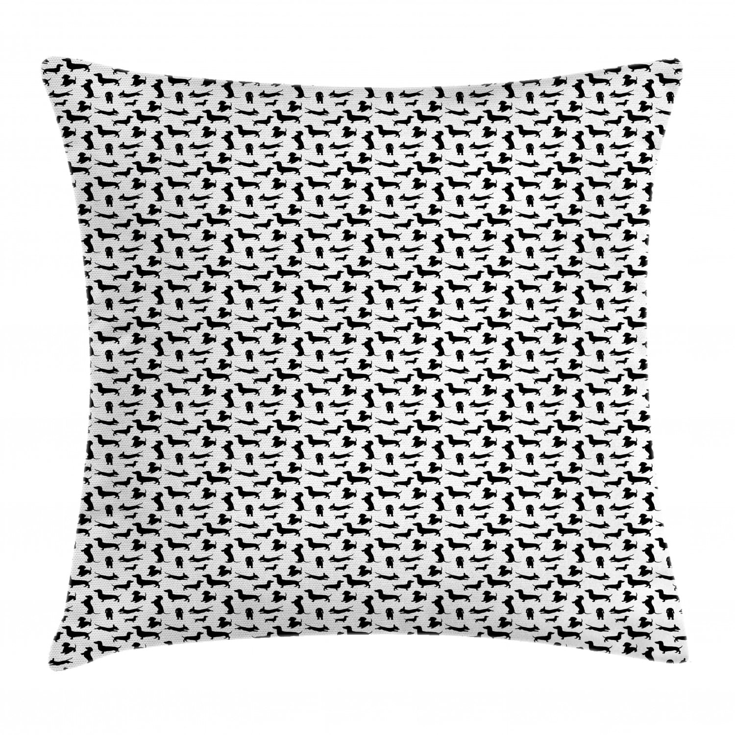 Dachshund Throw Pillow Cushion Cover, Repetitive Pattern with ...