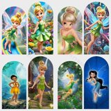 Tinker-Bell Background Birthday Party Backdrop 140 g Milk thread Arch ...