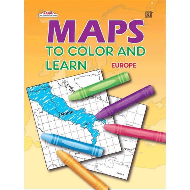 Universal Map 1559930055 Maps to Color & Learn- Europe - Walmart.com