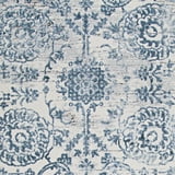 Couristan Calinda Marlowe Area Rug, Steel Blue- Ivory, 6'6" x 9'6 ...