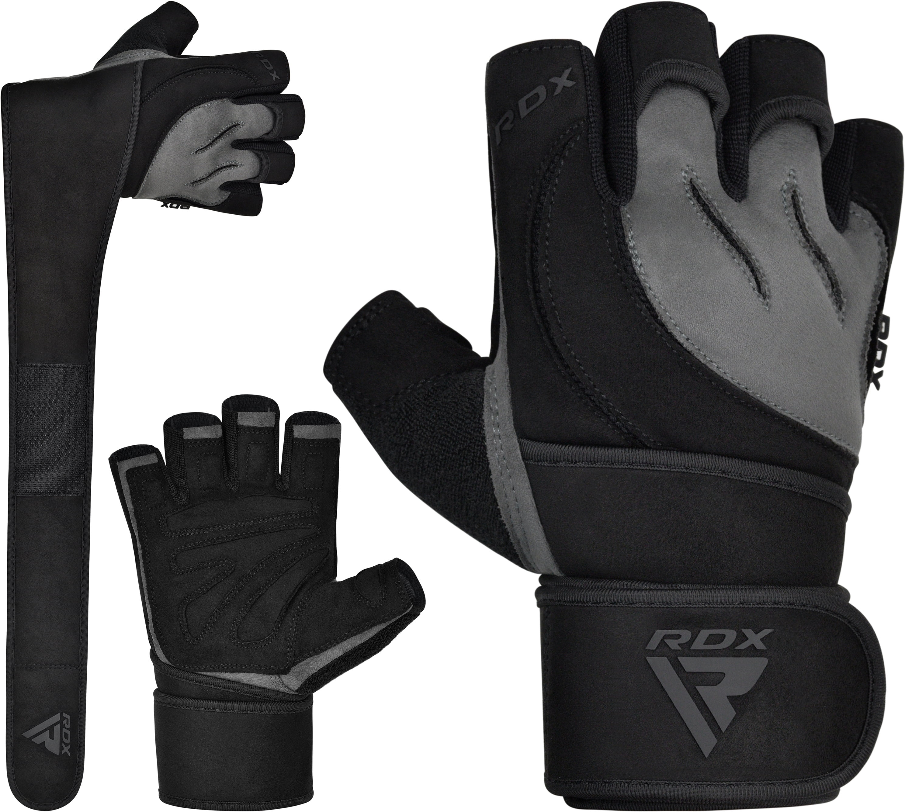 RDX Weight Lifting Gloves for Gym Workout, Long Wrist Support with Anti ...