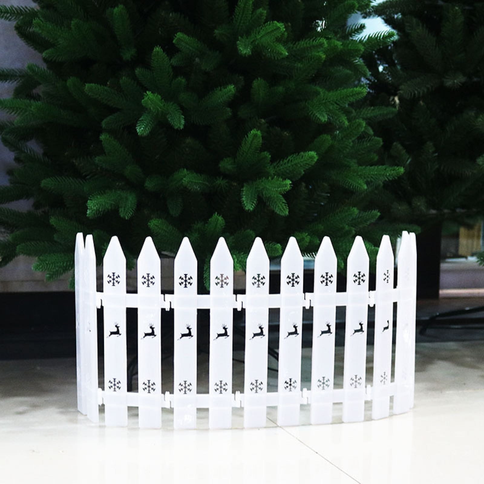 Click here for Staron Christmas Tree Fence  12 White Plastic Pick... prices