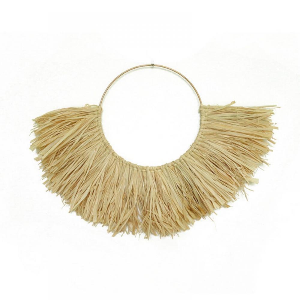 Wall Art Animal Head Hand Knitted Cartoon Tassel Beard Lion Macrame ...