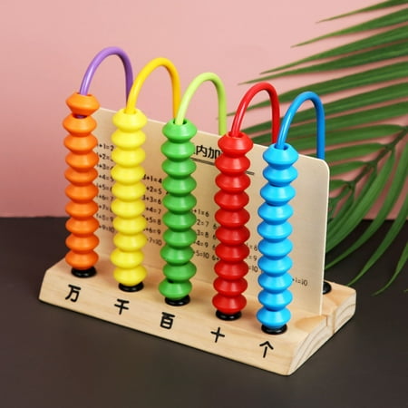 Feltree Education Toys Clearance Wooden 5 Rods 10 Beads Calculating ...