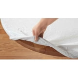 Elasticized Table Pad 48" x 66" Oval, Heavy Duty Thick Vinyl Tablecloth ...