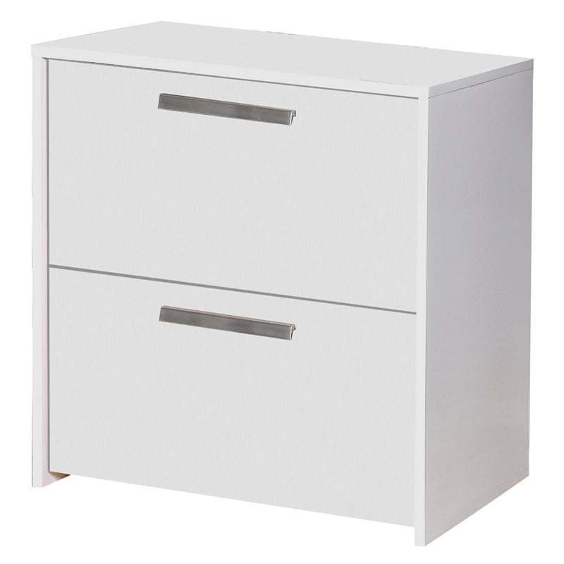 Urbanpro 2-Drawer Modern Wood Lateral File Cabinet in White Finish ...