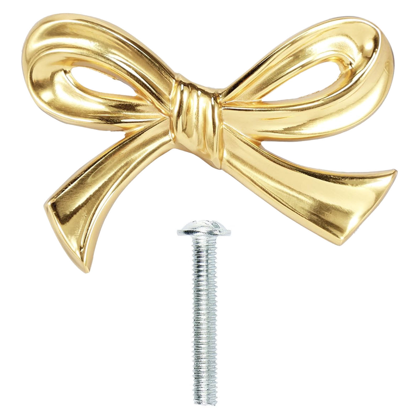 Bow Cabinet Knobs Gold Drawer Pulls Decorative Brass Bow Shape Cabinets ...
