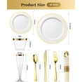 320PCS Glitter Disposable Plastic Dinnerware Set for 40 Guests, Include ...