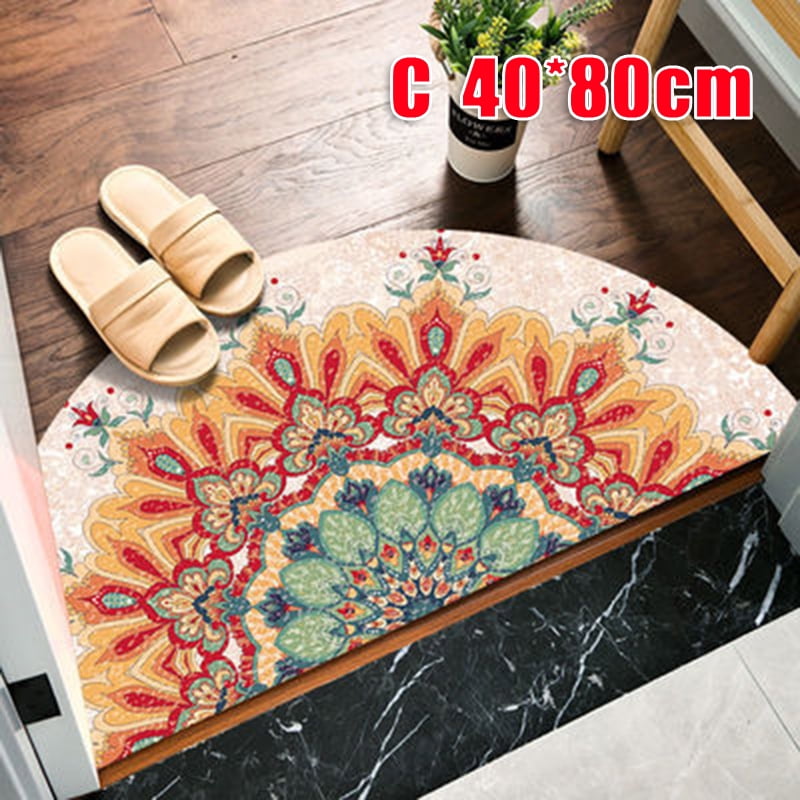 Alexsix Semicircular Floor Carpet Mat Half Round Entrance Door Rug Non ...
