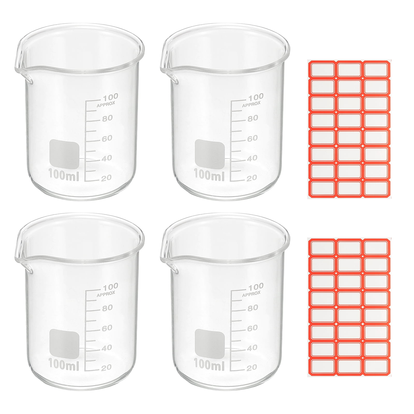 Click here for Uxcell 100ml Glass Beaker  4 Pack Measuring Glass... prices