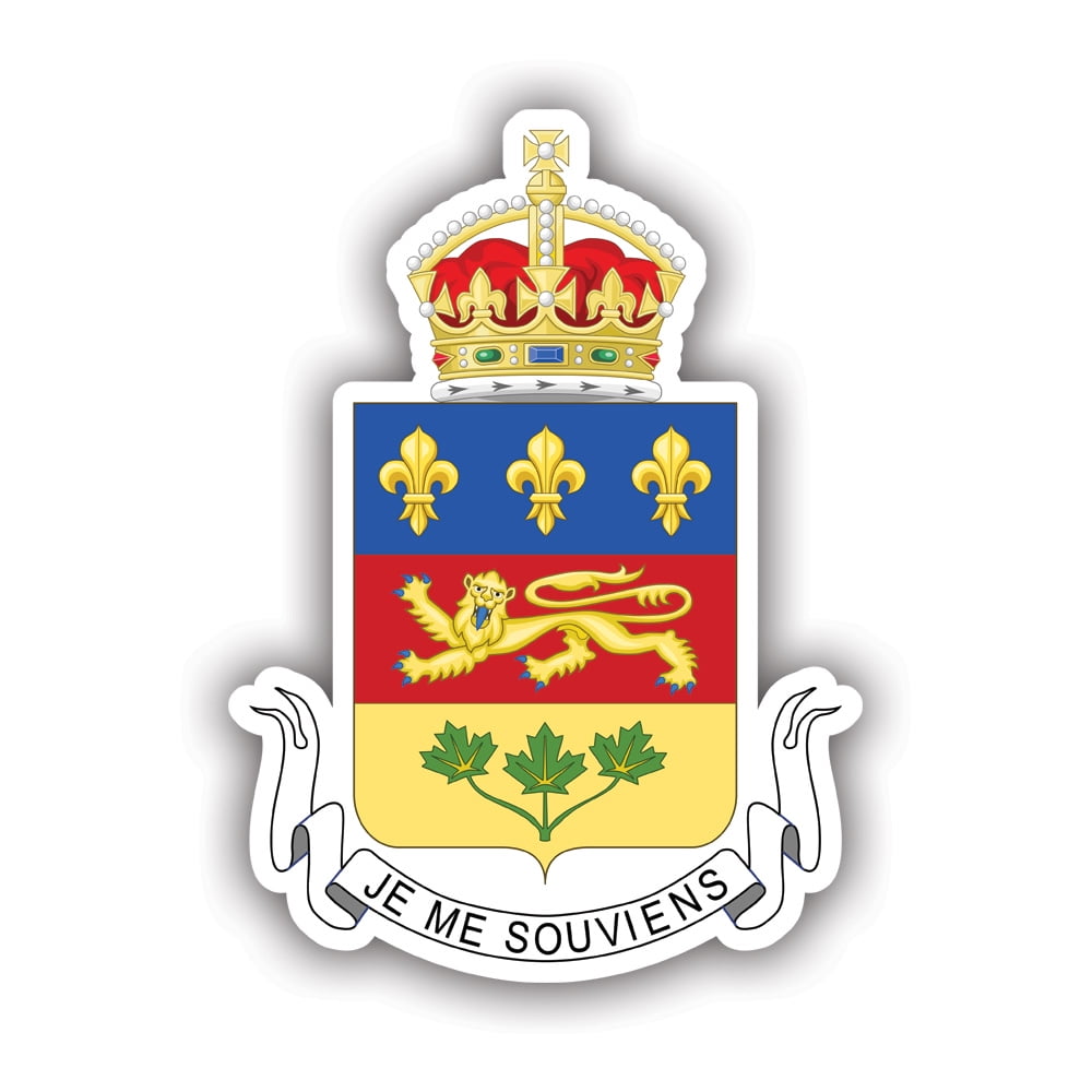 Quebec Coat of Arms Sticker Decal - Self Adhesive Vinyl - Weatherproof ...