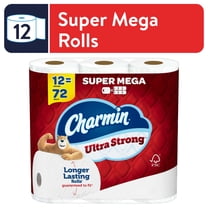 Charmin Ultra Strong Super Mega Roll Toilet Paper, 12-Pack, 4X Stronger ...