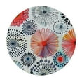 Nawypu Colorful Circles Table Cloth Round Rings Spots Lines Texture ...