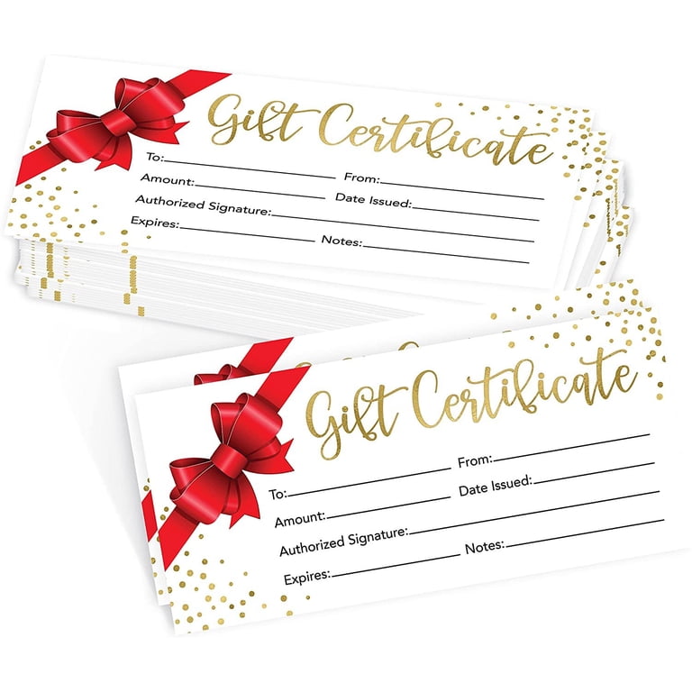Gift Certificate Blank Template