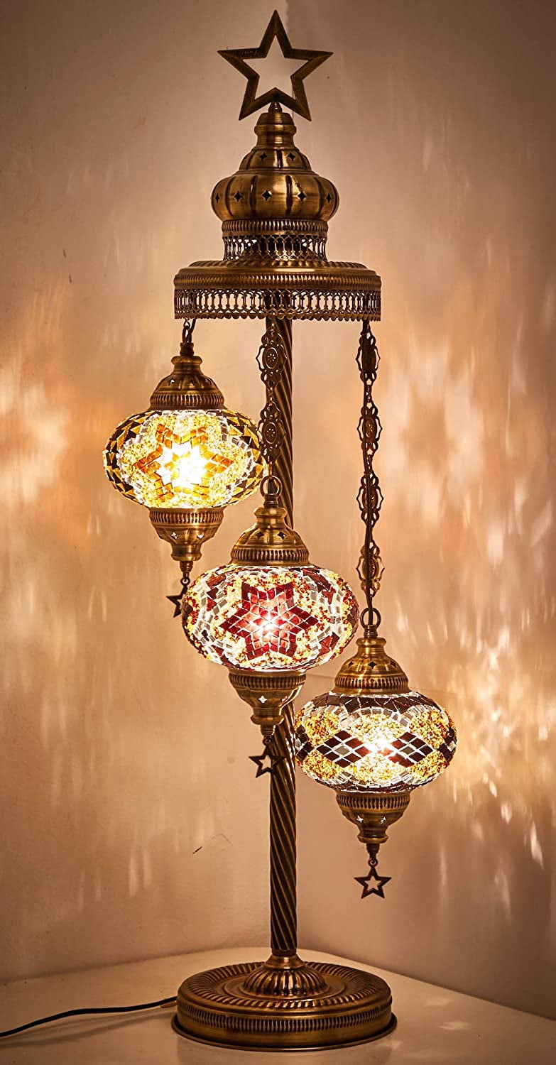 Turkish Moroccan Mosaic Boho Tear Drop Lamp, 19 - munimoro.gob.pe