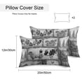 Black White Animals Outdoor Pillow Covers 20x12 Inch Lumbar Pillow ...