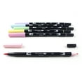 Tombow Dual Brush Pens, Dual-Tip Art Markers, Pastel, 6 Pack - Walmart.com