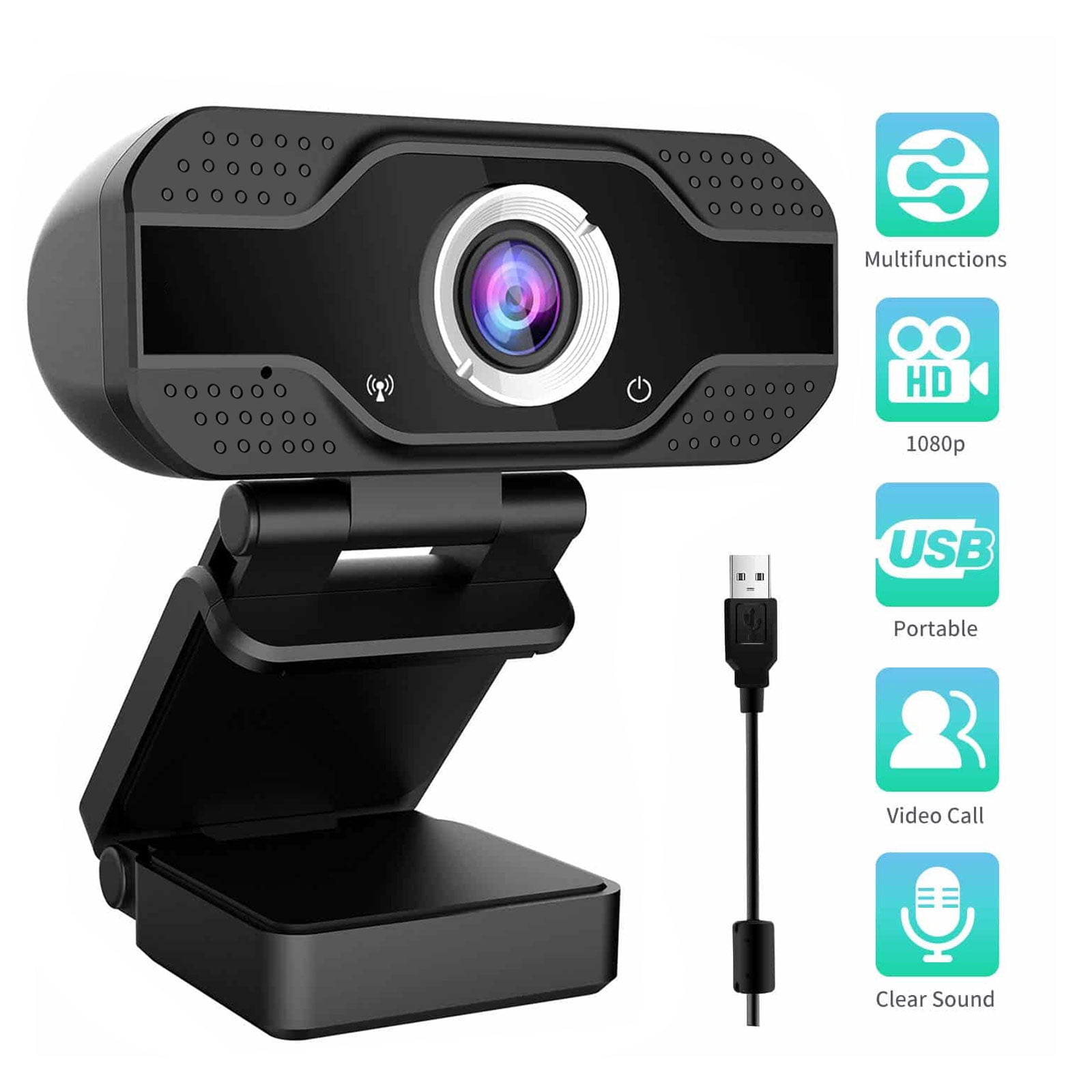 PC Webcam, EEEkit 1080P Full HD Webcam USB Desktop & Laptop Webcam Live ...