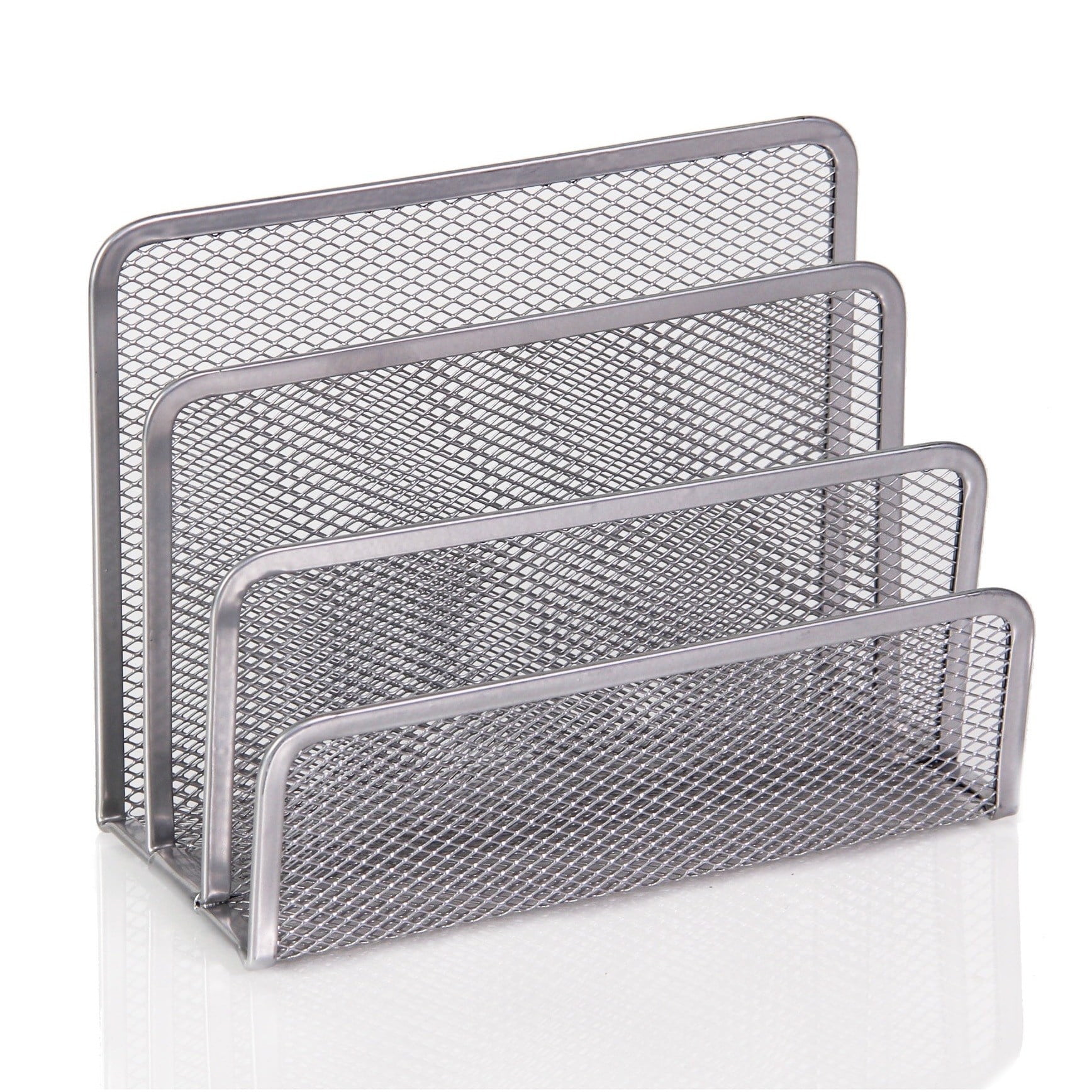 YBM Home 3-Slot Mesh Desk Mail Organizer for Office, Silver - Walmart.com