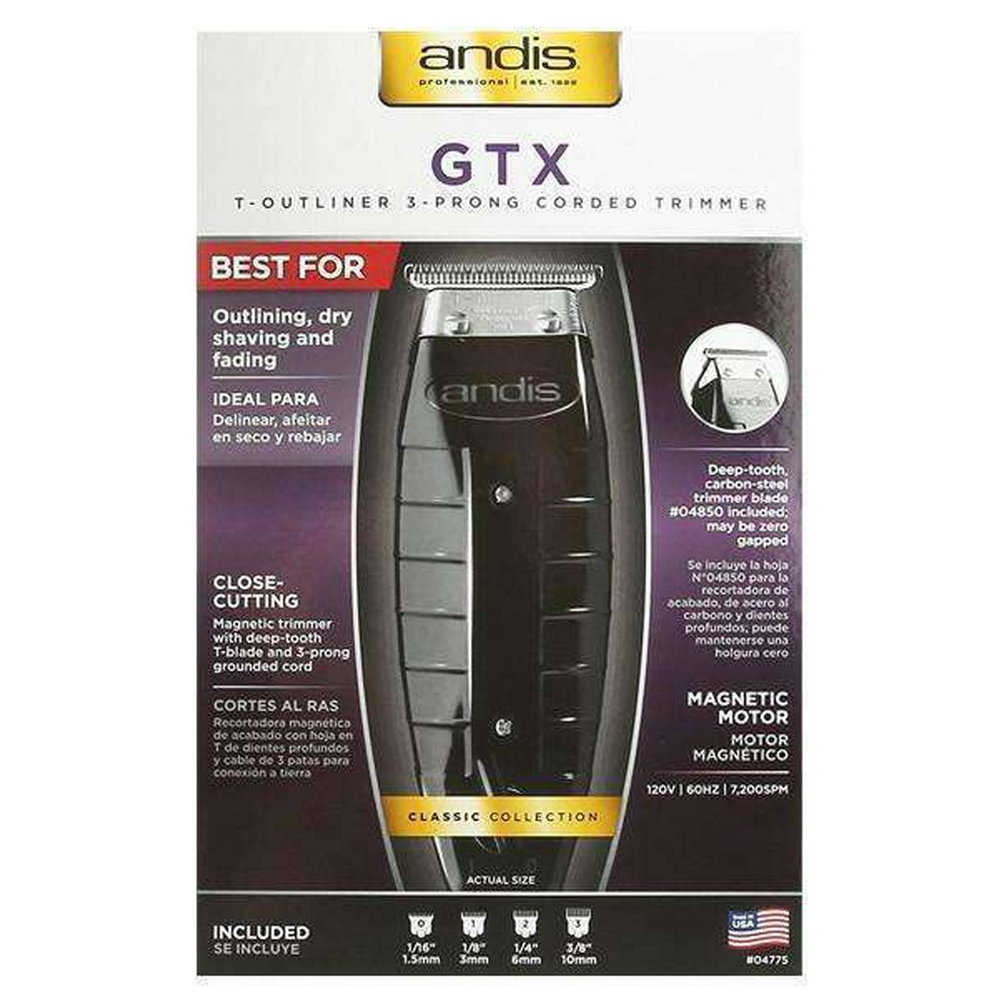 Click here for Andis Gtx T-Outliner 3-Prong Corded Trimmer prices