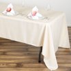 "Efavormart 90x132"" White Polyester Tablecloth Fabric for Wedding ...