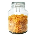 Mainstays Lock Lid Glass Jar 67 Ounce Air-Tight Kitchen Storage ...